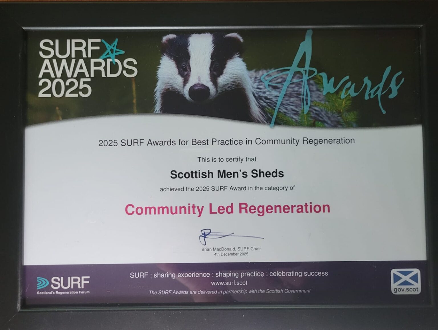 Scottish Men’s Sheds take top Community Led Regeneration honour at 2025 ...